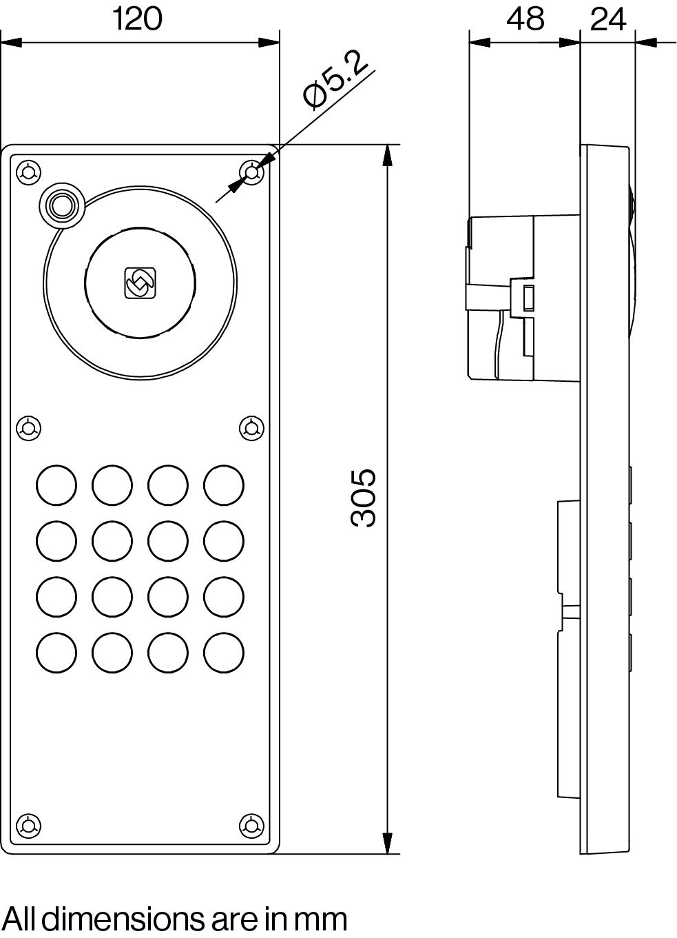 Turbine TEIV-1+ Keypad Intercom - 1008317110 - RingUK